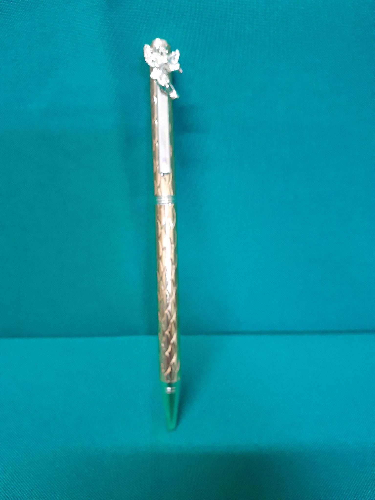 Ballpoint Pen Gold with Angel Accent | Gloria Online